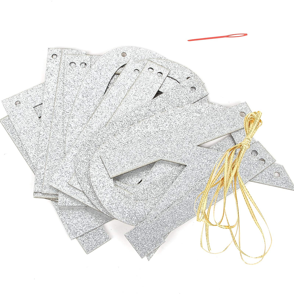 Silver Glitter Farewell! Good Luck! Banner - Goodbye Party Decorations - Farewell / Retirement / Job Change / Relocating / Graduation Party Supplies