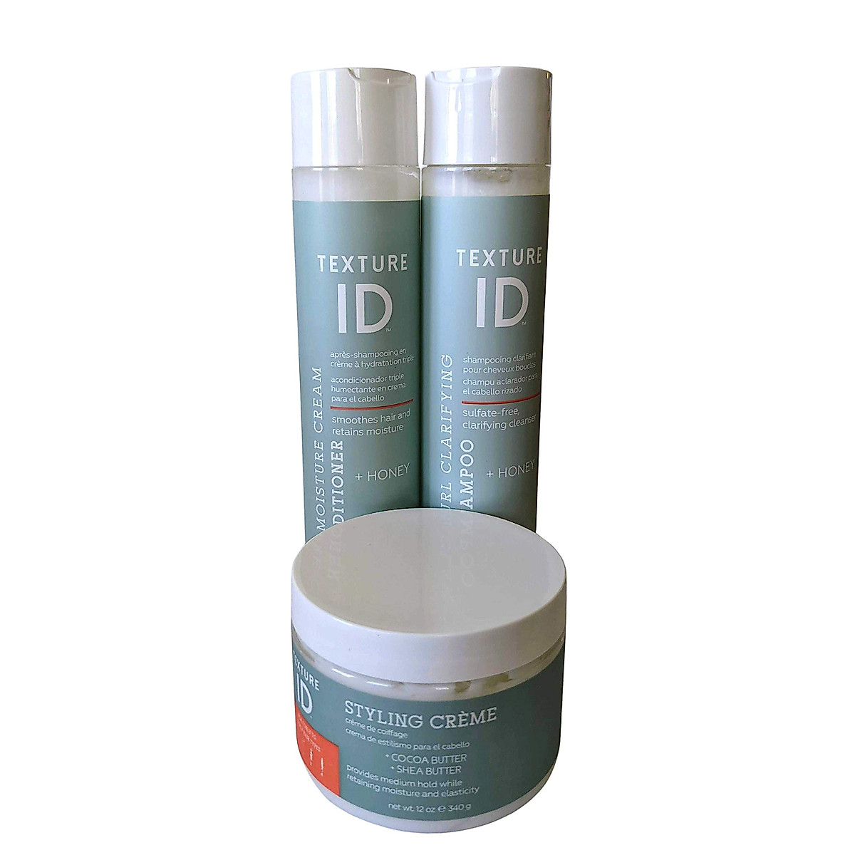 Texture ID Texture ID Set of 3 Products - Curl Clarifying Shampoo, 3x Moisture Cream Conditioner and TID Styling Creme