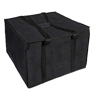 Insulated Pizza Carrier Bag for Food delivery -Foldable Heavy Duty Food Warmer Grocery Bag for Camping Catering Restaurants (20X20X14)