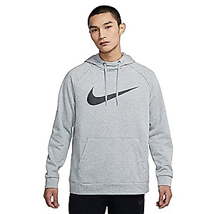 Nike Dri-FIT Men's Pullover Training Hoodie (X-Large, Dark Grey Heather/Black)