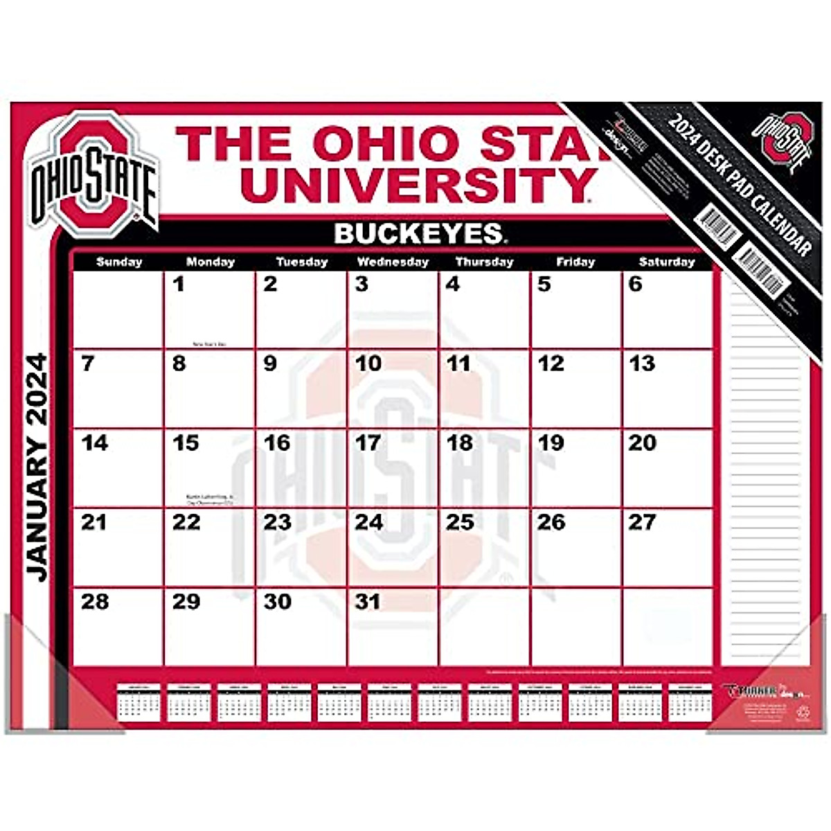 TURNER SPORTS Ohio State Buckeyes 2024 22X17 Desk Calendar (24998061494)