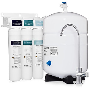 Capella Reverse Osmosis Water Filtration - WQA Certified RO System Filters Chlorine, Lead, Fluoride - Super Eco Efficient, Designer Faucet with LED Filter Change Reminder | RC250, 14x13.75x3.5 inches