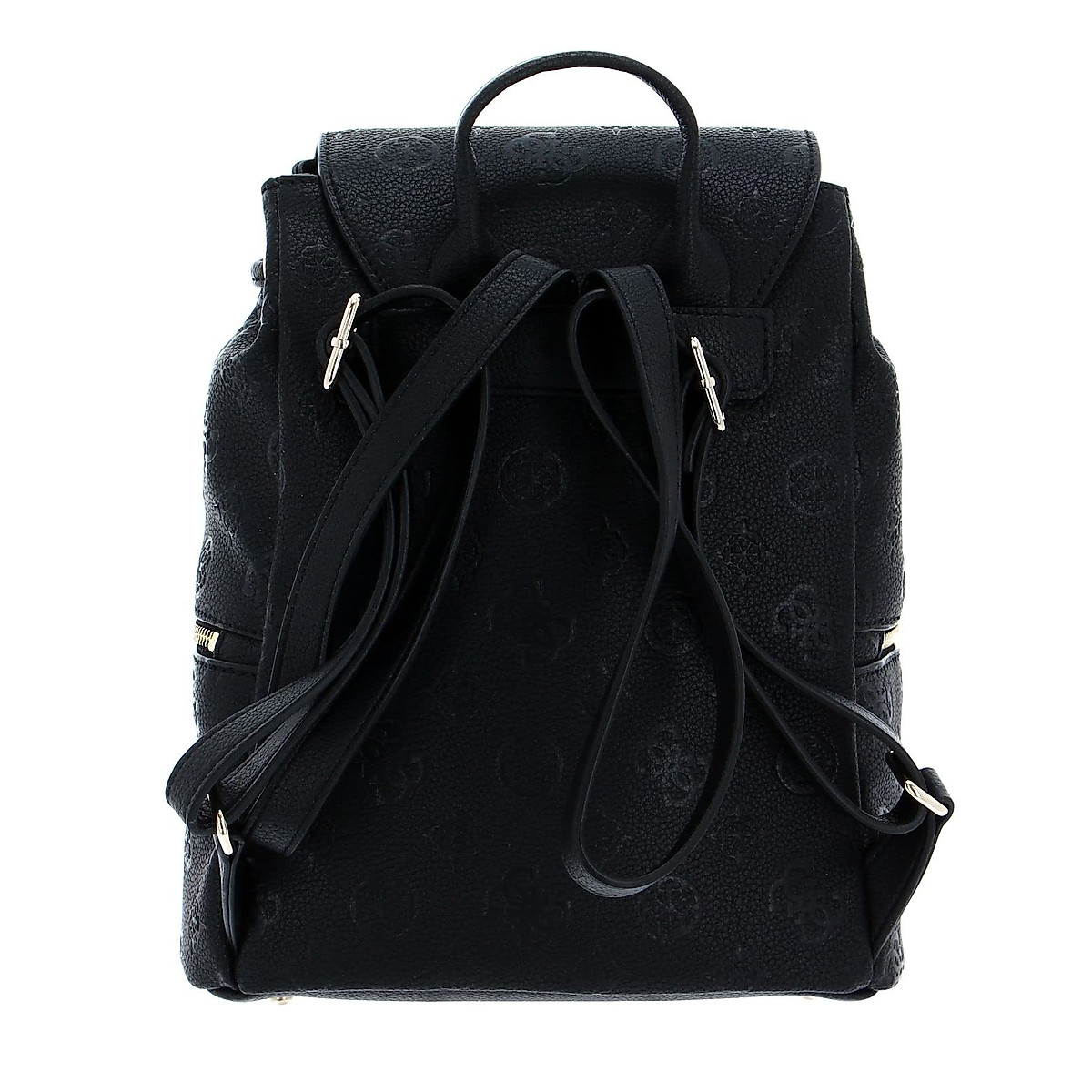 GUESS womens Helaina Flap Backpack, Black, one size US