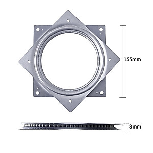 6" Lazy Susan Turntable 500 LBS pounds Steel Ball Bearing Rotating Tray Strong Sturdy Table Cabinet Low Profile