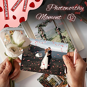 12 Pack Red Biodegradable Confetti Cannon-Confetti Poppers for Wedding, Graduation, Birthday, New Year's Eve Celebration Valentines Day Wedding Engagement Anniversary Bridal Shower Party Supplies