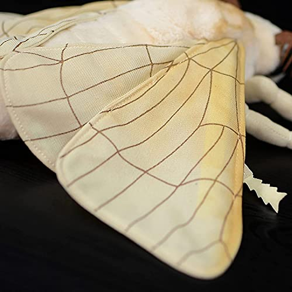 ZHONGXIN MADE Silk Moth Plush Toy - Lifelike Silk Moth Stuffed Animals 11in, Realistic Soft Big Wings Moth Toys, Simulation Butterfly Plushie Model Toy, Unique Plush Gift Collection for Kids
