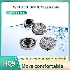 HQ9 Replacement Shaver Head Blades Fit for Norelco HQ9 8240 8250 8260 XL AT 880, Superior Precision Cutters Blades for Norelco,Mens' Electric Shaver Replacement Blade Dry & Wet Dual-use(3 Pcs）
