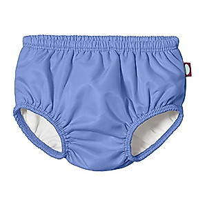 Made in USA Baby Girls and Boys Swim Diaper Cover Reusable LeakProof for Swimming Pool Lessons Beach, Denim Blue, 3-6 Months