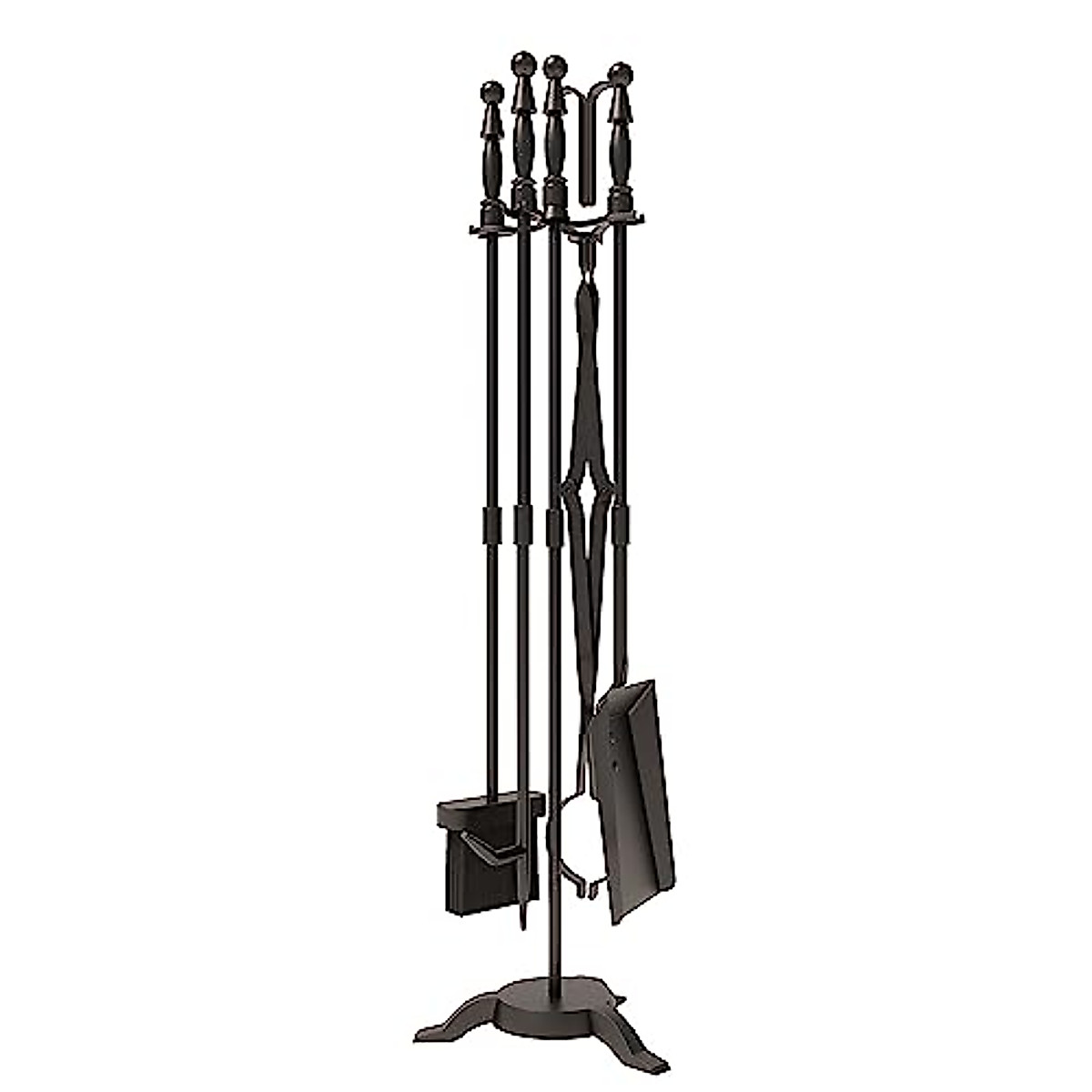 Fire Beauty Fireplace Tools Set 5 Pieces Wrought Iron Fire Tool Set for Outdoor/Indoor Fireplace Accessories Set