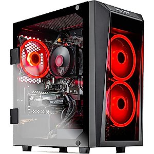 SkyTech Blaze II Gaming Computer PC Desktop - Ryzen 5 3600 6-Core 3.6GHz, GTX 1660 Ti 6G, 500G SSD, 8GB DDR4 3000, RGB, AC WiFi, Windows 10 Home 64-bit