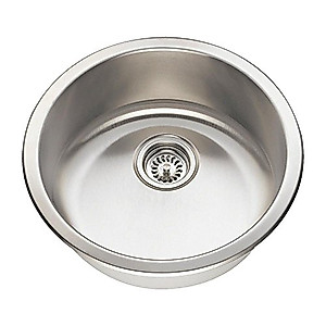 MR Direct 465-18 Stainless Steel Dual-Mount 18-1/4 in. Single Bowl Kitchen Sink, 18 Gauge