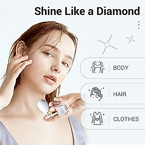 LATIBELL Body Glitter Spray, Pink Glitter Spray for Hair and Body, Glitter Body Spray Cosmetic Shimmer Makeup Glitter for Rave Hair Body Face Clothes Nail Art Craft Design - with 1 Jar of Refills