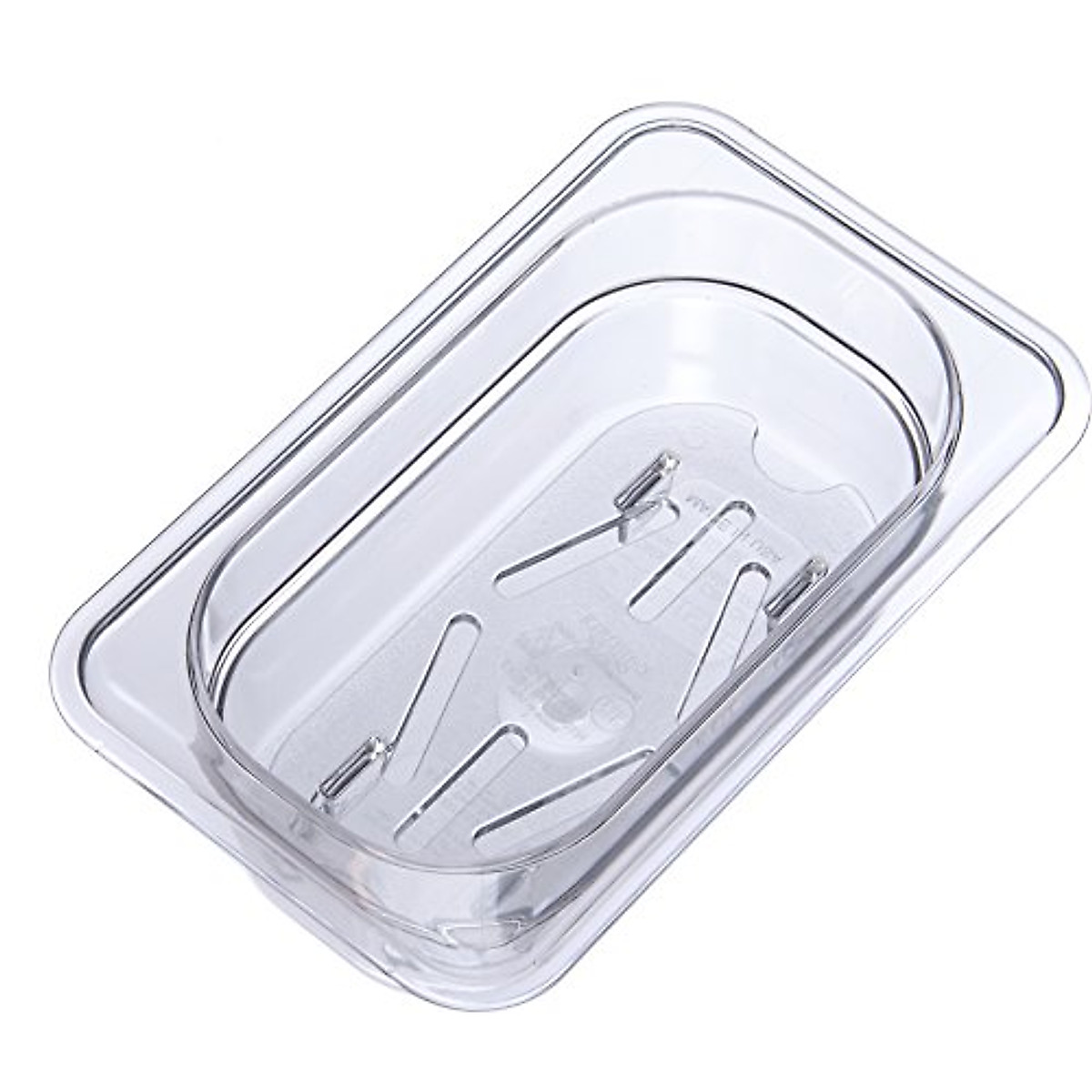 Carlisle FoodService Products CFS 1033507 TopNotch Polycarbonate Drain Shelf, 5" Length x 2.38" Width x 5/8" Height, Clear, For One-Ninth Size Food Pan (Case of 6)