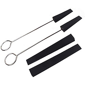 Jiayouy 8Pcs Piano Tuning Mute Kit Triangular Rubber Mutes for Piano Mutes Fixing Tool Black