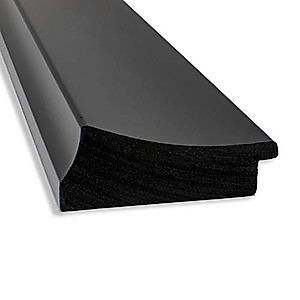 Amanti Art Bathroom Mirror, Grand Black Narrow Wall Mirror for use as Bathroom Vanity Mirror Over Sink (28 x 22 in.) Non-Beveled Mirror, Black Mirror, Casual Mirror from WI, USA