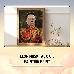 Funny Celebrity Poster Art - Faux Oil Painting Print - Novelty Pop Culture Artwork Gift - Ultra High Resolution - Made in USA