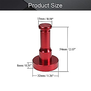 MroMax 2.16 Inch Wall Mount Robe Hooks, Aluminum Alloy Coat Hook Towel Wall Hanger Clothes Coat Hook Holder for Bathroom Bedroom Kitchen Red 2Pcs