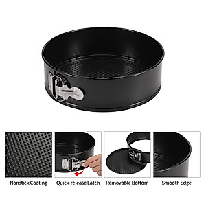 CGGYYZ Nonstick Springform Pan Set of 4, 4" 7" 9" 10" Cheesecake Pans Removable Bottom Set, Round Cake Pans Sets for Baking Leakproof Cake mold for Baking Enthusiast