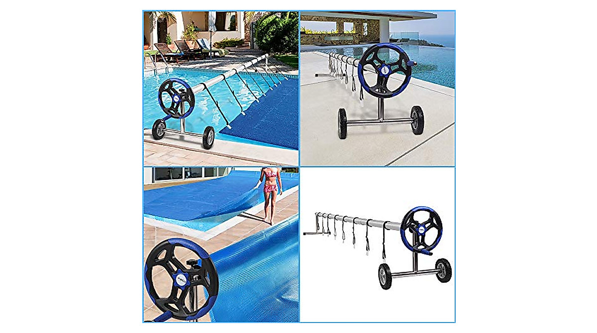 VINGLI 18 FT Pool Cover Reel - Durable & Easy to Use