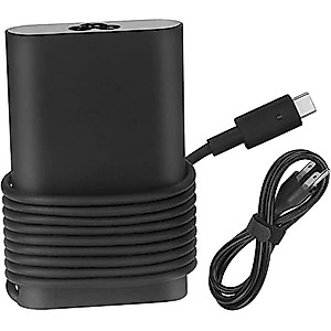 New 65W Type C AC Charger Adapter Cord for Dell LA65NM170, DA30NM150, LA45NM150, 02YKOF, Dell XPS 12 9250, Dell Latitude 11 5175 5179, Latitude 13 7370 7390 2-in-1, Latitude 14 5490 7490 Laptop