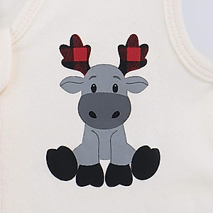 The Peanutshell Wearable Blanket Sleep Sack for Baby Boys or Girls, Woodland Moose & Buffalo Plaid, Sizes up to 12 Months (Small/Medium)