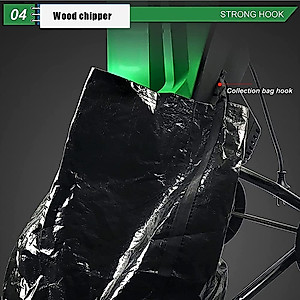 FHB Electric Garden Shredder, 2400W Wood Chipper with 50L Collecting Bag, Max 1.77-in Cutting Diameter, for Lawn and Garden Use,Chippers+20M Power line