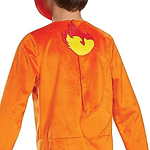 Pokemon Charmander Kids Costume, Children's Classic Character Outfit, Child Size Medium (7-8) Orange