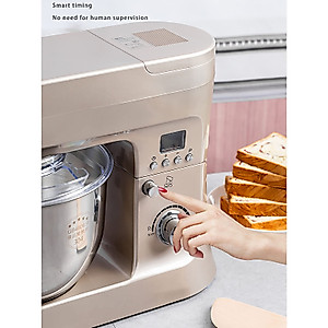 CLING 1000W Kitchen Stand Mixer Dough Mixers 10 Speed LED Liquid Crystal Display Timing Function with Dough Hook, Beater & Egg Whisk 6.2L Large Capacity