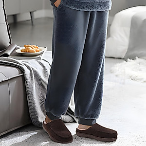 ONCAI Mens Slippers with Arch Support Wool and Cotton-Blend High-Density Memory Foam Felt House Shoes with Indoor Outdoor Rubber Soles