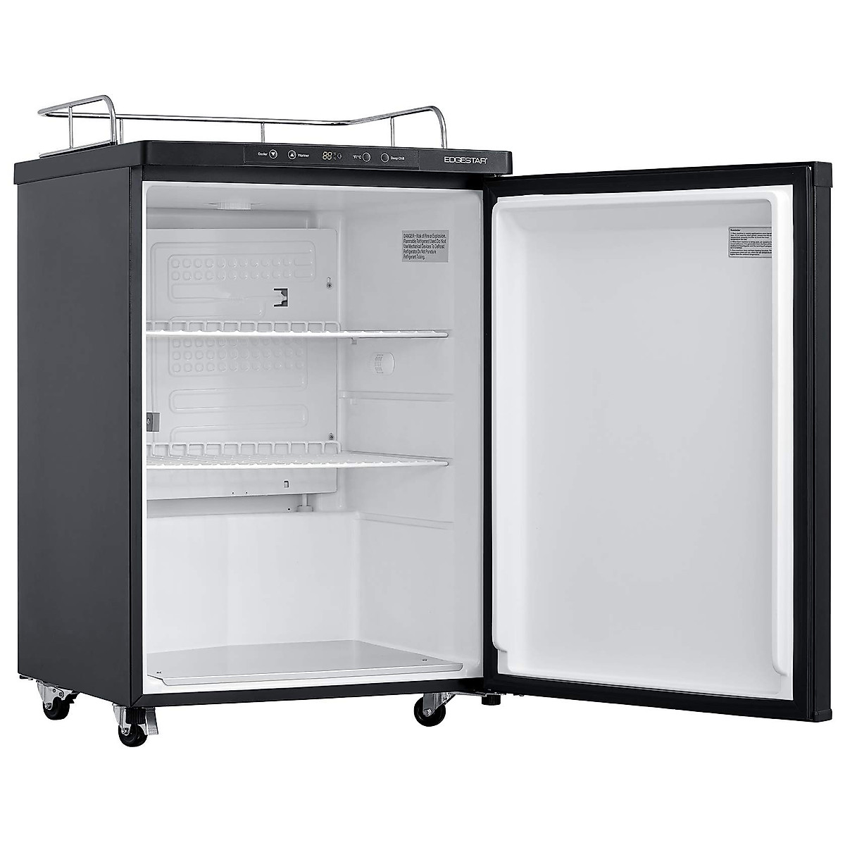 EdgeStar BR3002BL 24 Inch Wide Kegerator Conversion Refrigerator for Full Size Keg - Black