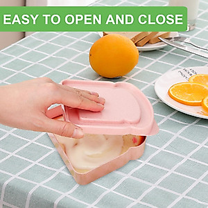 Voittozege 8 Pc Sandwich Containers for Lunch Boxes, 14 oz Plastic Reusable Sandwich Holder with Lid, Microwave & Dishwasher Safe, Family