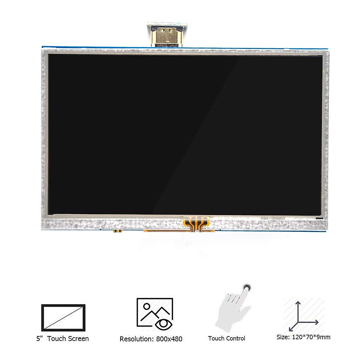 Padarsey 5 inch Touch Screen 800x480 TFT LCD Display HDMI Interface Supports Raspberry Pi 2B 3B 3B+ BB Black, Banana Pi Windows 10 8 7