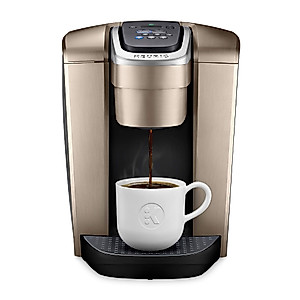 Keurig K-Elite Coffee Maker, Single Serve K-Cup Pod Coffee Brewer, Brushed Gold & 3-Month Brewer Maintenance Kit Includes Descaling Solution, Water Filter Cartridges & Rinse Pods, 7 Count