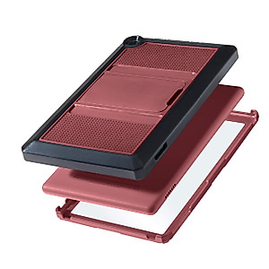 Nupro Heavy Duty Shock-Proof Standing Cover with Screen Protector For Fire 7 Tablet, Plum