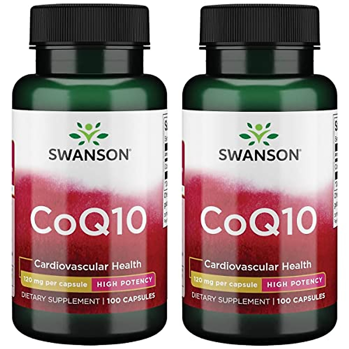 Swanson CoQ10 - Helps Promote Heart Health, Energy Support, & Aids Overall Cardiovascular System Health - Helps Maintain Coenzyme Q10 Supplement - (100 Capsules, 120mg Each) (2 Pack)