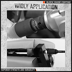 HORUSDY 7-Piece Power Drill Impact Sockets Adapter Set, Hex Shank Socket to Drill Adapter 1/4" 3/8" 1/2" Impact Driver Adapter