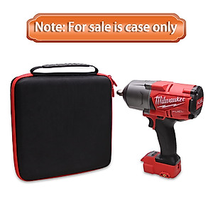 LTGEM Hard Carrying Case for Milwaukee 2967-20/2962-20/2767-20/2663-20/2960-20 M18 FUEL High Torque 1/2" Impact Wrench(Inside: 8.9"x9.2"x3")