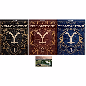 Yellowstone Special Edition Complete Seasons 1 2 3 Kevin Costner 3 Blu Ray Set 29 Episodes Includes Dutton Ranch decal and Glossy Print Yellowstone Art Card