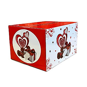 VALENTINE GIFT BASKET SET |10" Teddy Bear Plush (White or Red), Dozen Belgian Milk Chocolate Roses Bouquet, Creme Savers Strawberry and Creme Hard Candy, Elmer Chocolate Rose Flowers Heart Shaped, & Beautiful Custom Valentine Box|