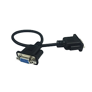CERRXIAN 1ft VGA SVGA 15 Pin HD15 Female to Female Gender Changer Adapter Extension Video Monitor Cable for PC Laptop TV Porjector（ff）