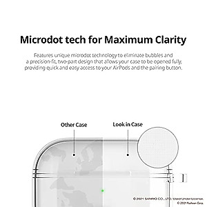 iFace Cute Clear Case Designed for AirPods 1 and 2 - Hello Kitty Pusheen [Limited Edition] [Wireless Charging Compatible]