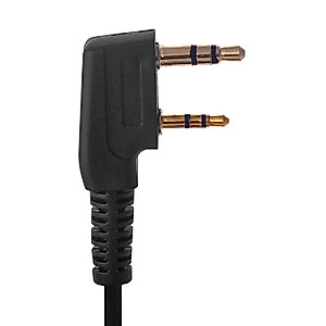 KANMIT Kenwood Earpiece Headset for Baofeng Walkie Talkie uv-5r uv-9r bf-888s bf-f8hp tk-2202 tk-2402 tk-3402 nx-200 nx-320 Icom Retevis Radio with PU G Shape Spring Wire ear-hook and PTT mic (2 pack)