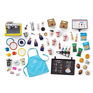 American Girl Truly Me 18-inch Doll Coffee Shop Playset with Pretend Espresso Machine and Cash Register, For Ages 6+