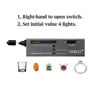 HMKIS Diamond Tester, Jewelry Diamond Tester, Thermal Conductivity Meter, Can't Test Metal,Must be Operated with Both Hands