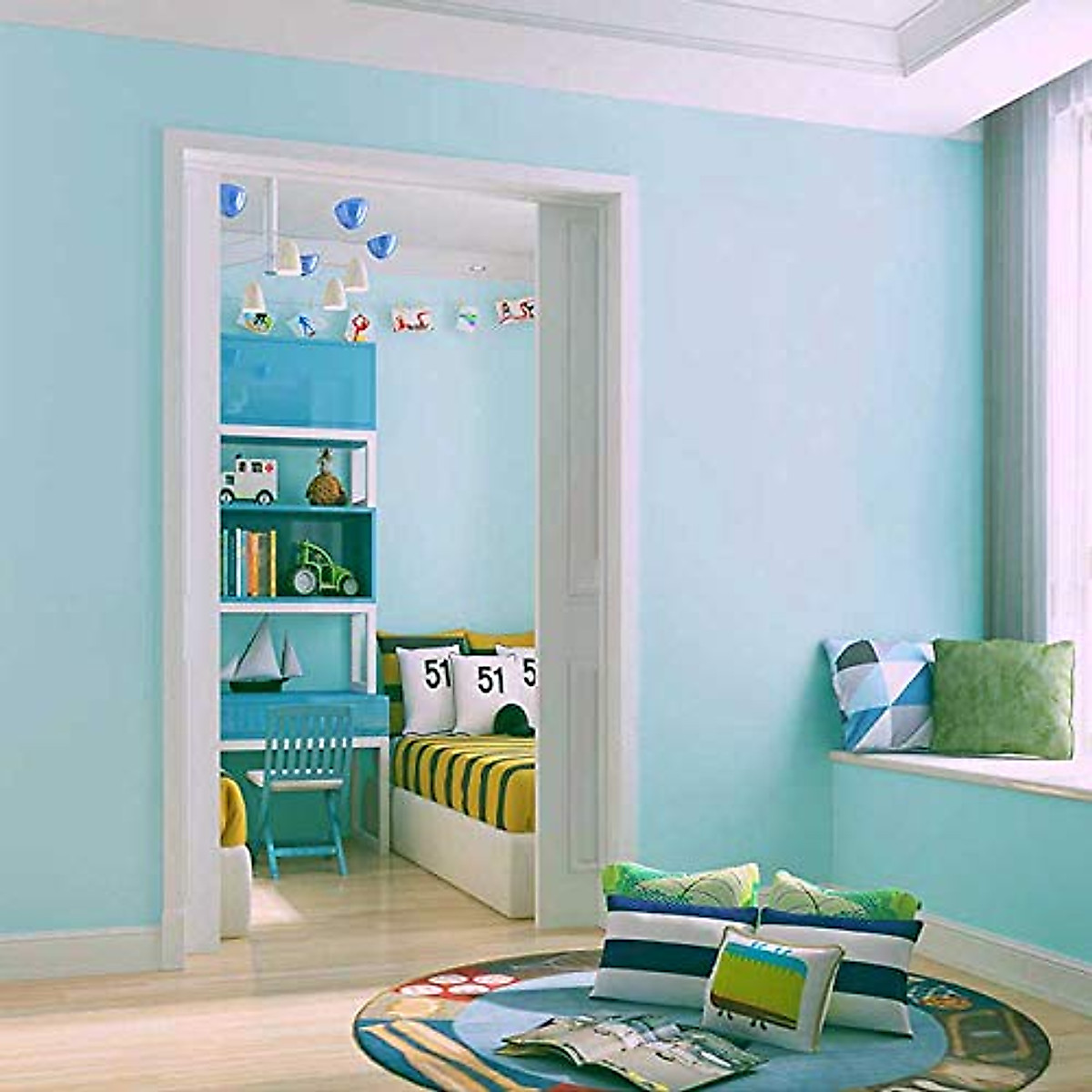 Teal Contact Paper Teal Wallpaper Peel and Stick Wallpaper Solid Color Wall Paper Covered Self Adhesive Wallpaper Removable Teal Shelf Liner Drawer Liner Vinyl Film 17.7"x78.7"