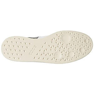 ECCO Women's Street Lite Retro Sneaker, Steel/White Suede, 8-8.5