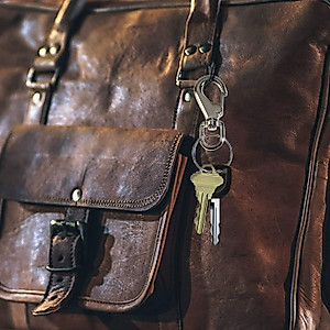 Lucky Line 3-1/4" Heavy-Duty Boat Snap, Nickel-Plated Zinc with 1-1/2" Split Key Ring(44701)