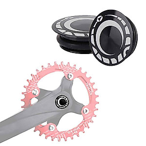 Bike Crank Cover, Crankset Dust Cover, 1pcs Aluminum Alloy Black Mountain Bike Hollow Crank Antidust Cover for Road Bikes, Mountain Bikes, Bicycle Accessory