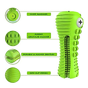 Cutiful Dog Toys for Aggressive Chewers Large Medium Breed Dog Chew Toys Dog Toothbrush Nearly Indestructible Squeaky Interactive Tough Extremely Durable Toys for Medium Large Dogs