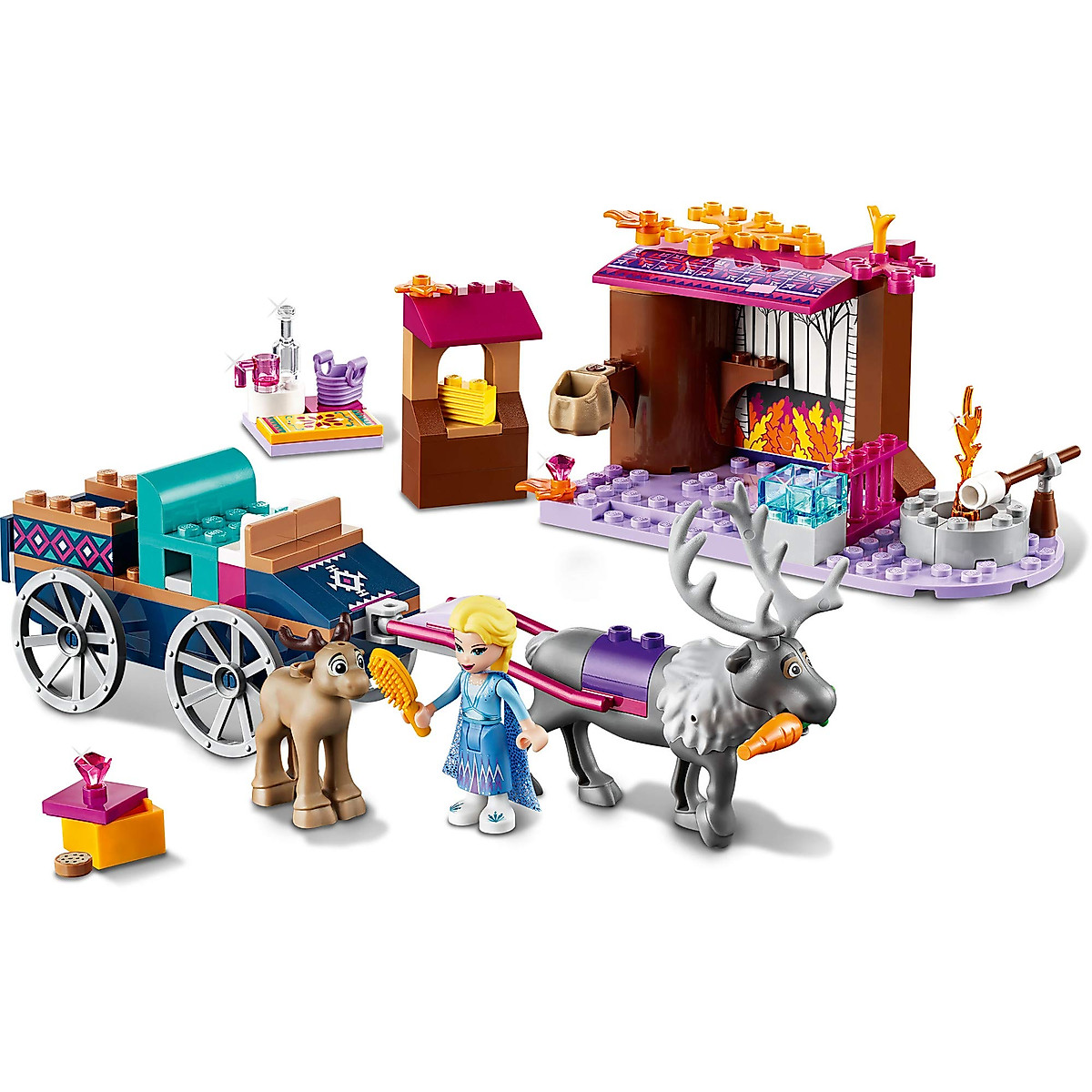 LEGO Disney Frozen II Elsa's Wagon Carriage Adventure 41166 Building Kit with Elsa & Sven Toy Figure (116 Pieces)